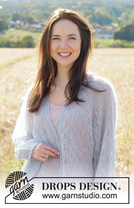 250-18 Hazy Dream Cardigan by DROPS Design - Køb billigt her