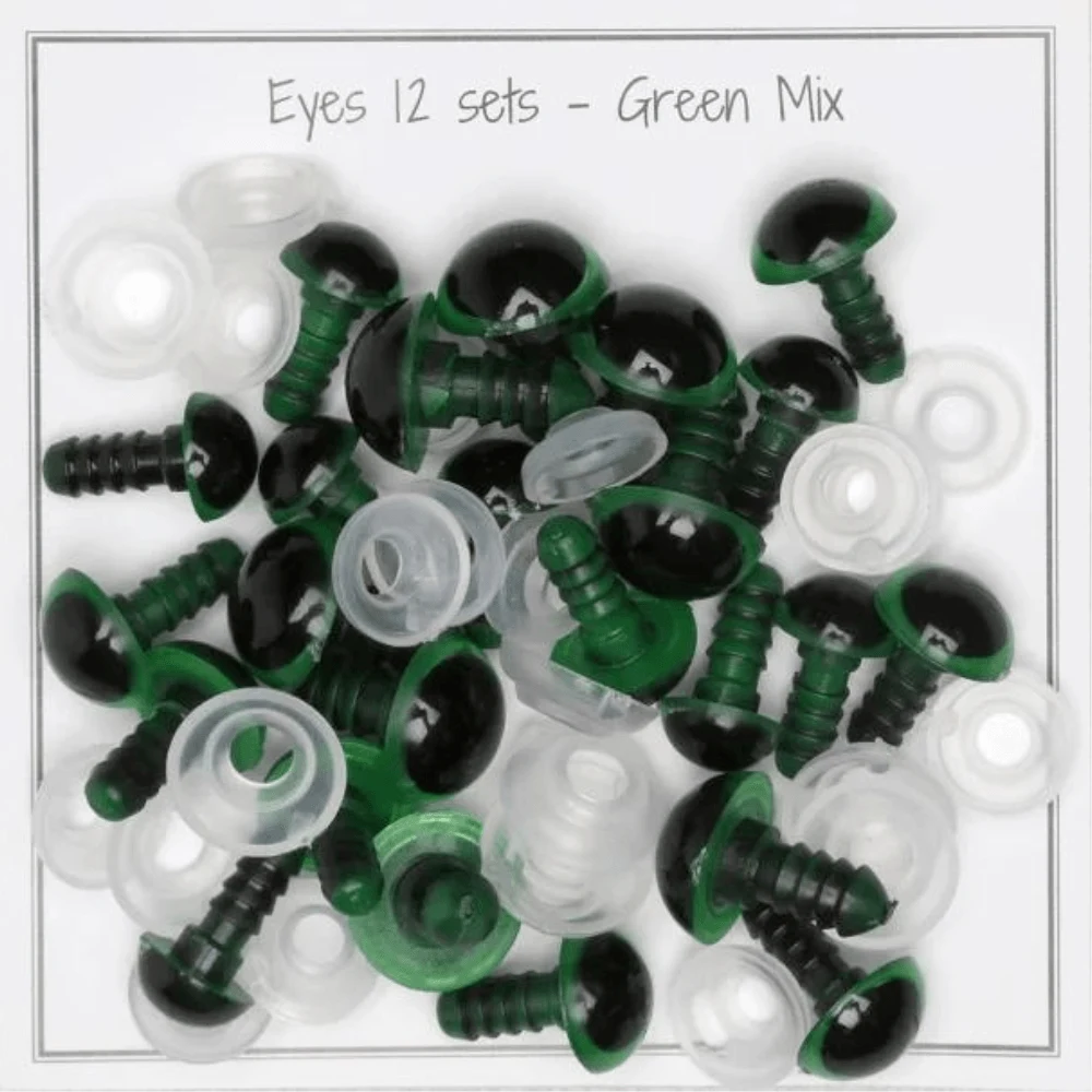 Go Handmade Safety Eyes, Green, Mix Pack, 12 Pairs - Buy Today