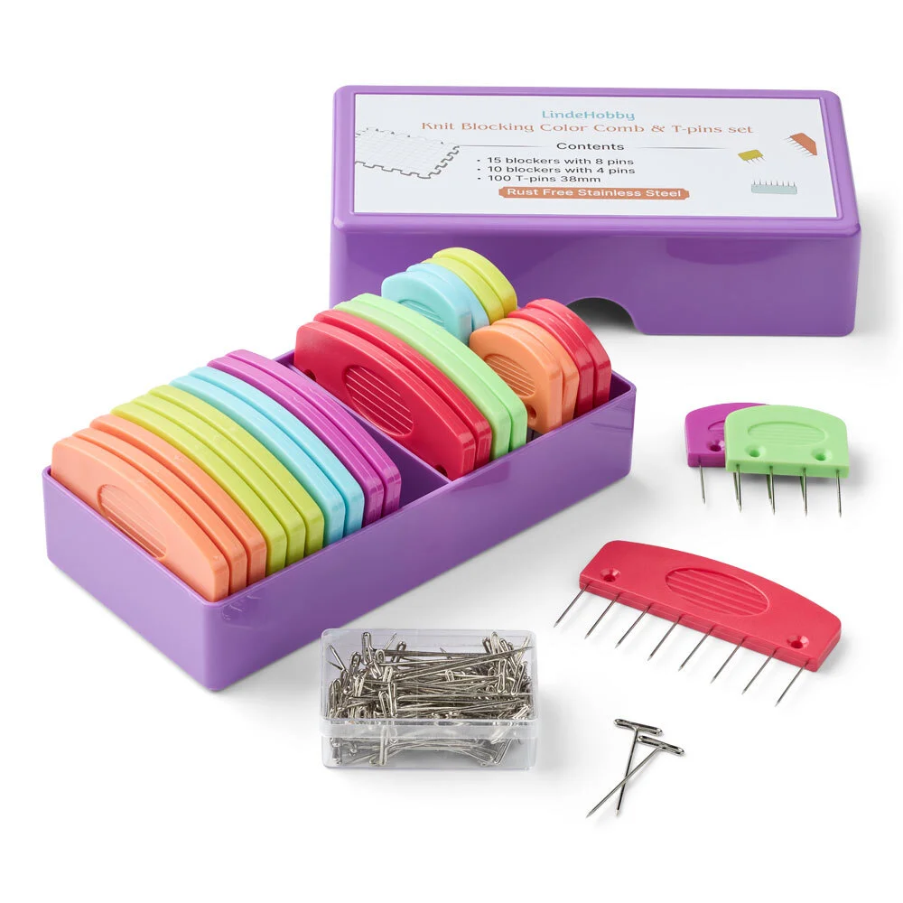 LindeHobby Knitting Blocking Combs with 100 T-pins, Colour - Buy Today