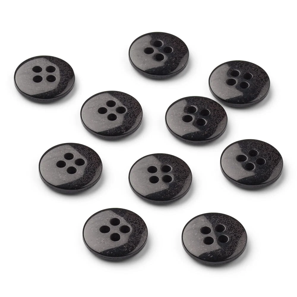 LindeHobby Glitter Buttons, Black, 12 mm, 10 pcs - Buy Today