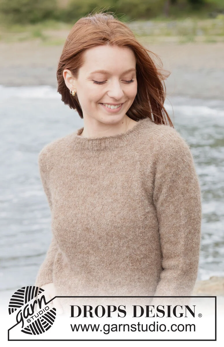 262-30 Hazelnut Harmony Sweater by DROPS Design - Buy Today