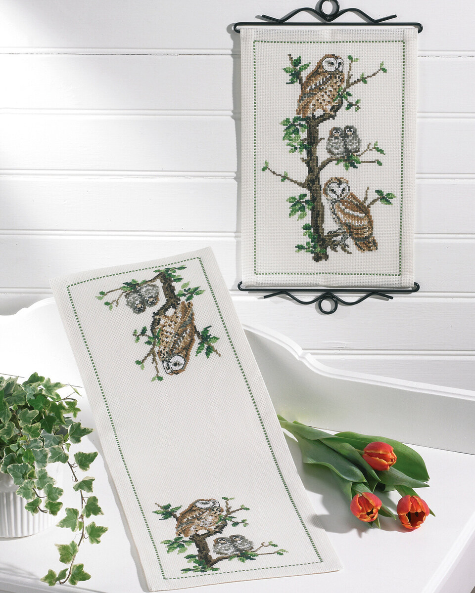 Buy Embroidery Kit Owl Family 5123/25 9.84x14.57 in Today
